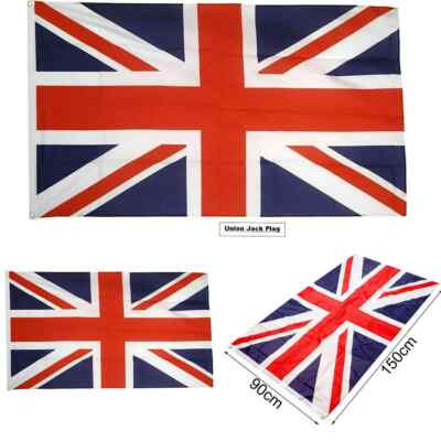 5ft x 3ft Large Union Jack Great Britain Flag Fabric Polyester GB Sport ...