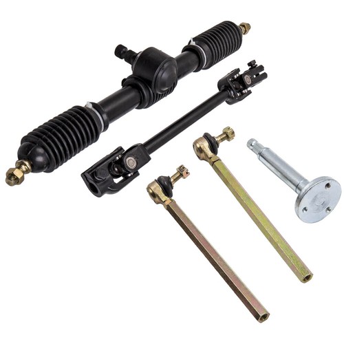 110cc Go Kart Steering Wheel Parts Assembly Tie Rod Rack Adjustable ...