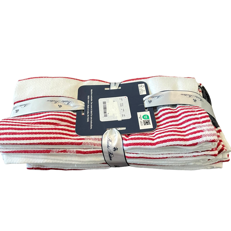BROOKS BROTHERS American Flag Patriotic 4th of July Set of 8 Cloth ...