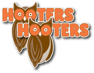 2X HOOTERS DECAL STICKER 3M USA MADE TRUCK VEHICLE CAR RESTAURANT OWL ...