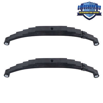 Set of 2 7000 lbs 7K Single Trailer Axle 6 Leaf Double Eye Springs 3500 ...