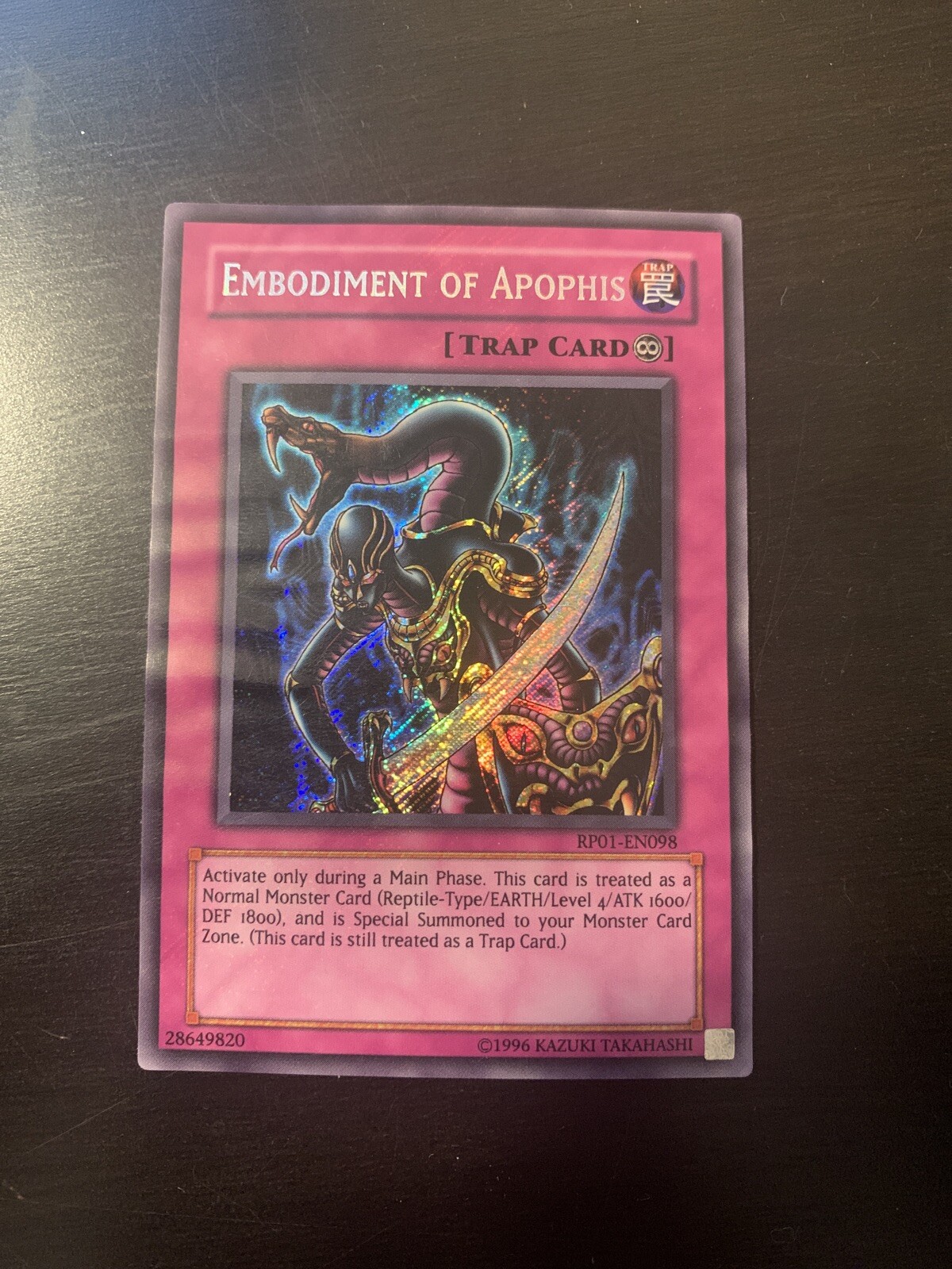 Embodiment of Apophis - RP01-EN098 - Secret Rare Played/Water Damage ...