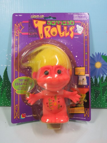 1993 LIGHT-UP TWINKLE TROLL (TC) - 5" Lanard Toys Troll Doll - NEW ...