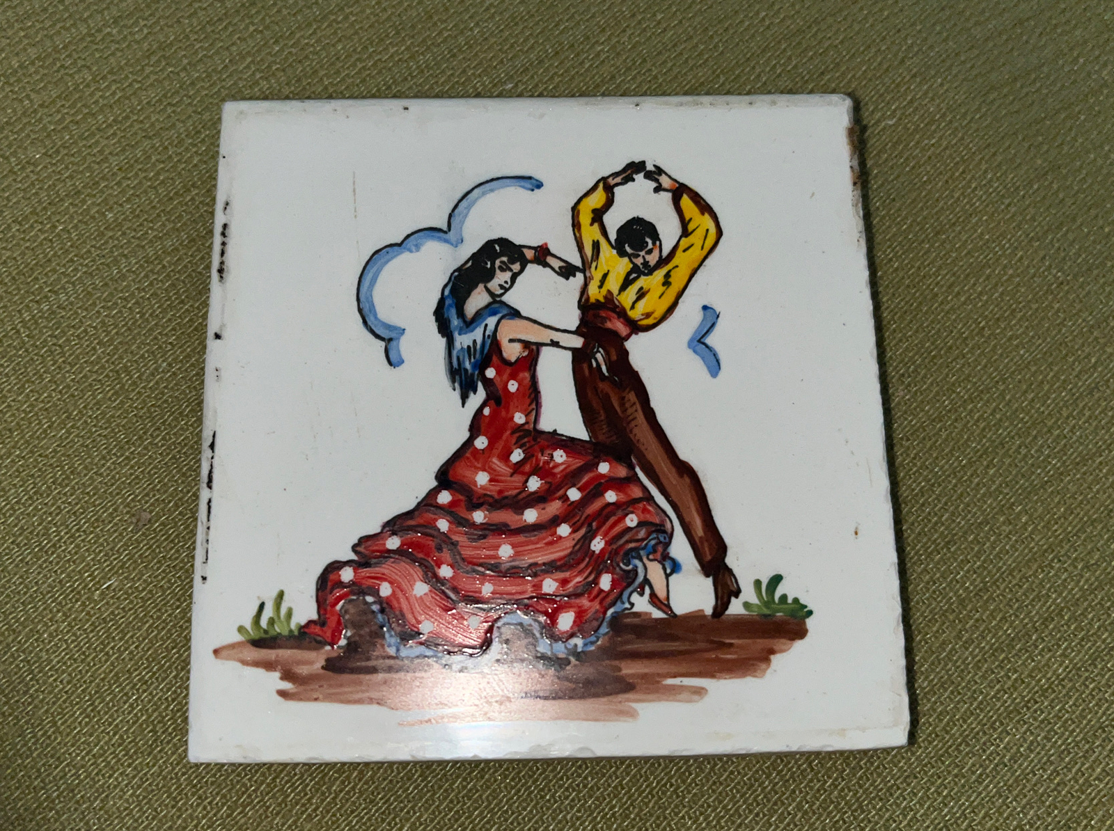 ONDA Ceramic Tile From SPAIN Traditional Flamenco Dancers | eBay