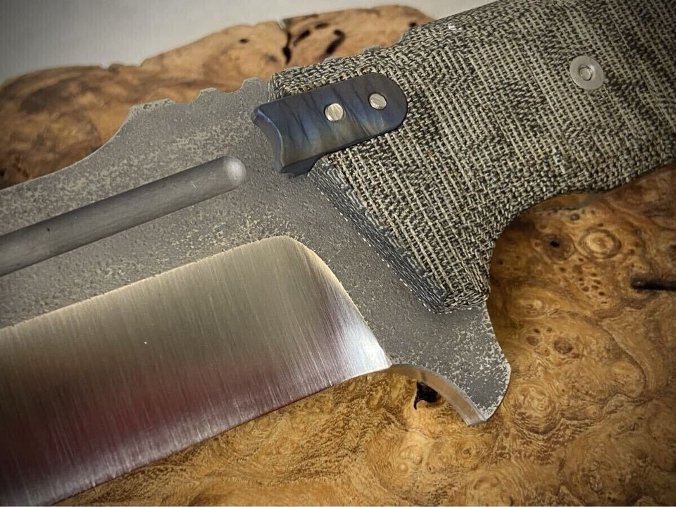 Unused STEVE RYAN Custom Knife Sheath Knife Total 305mm Blade 167mm ...