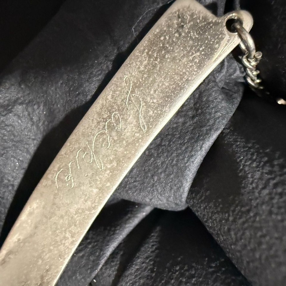 Silver Bar Necklace engraved Jackie | eBay