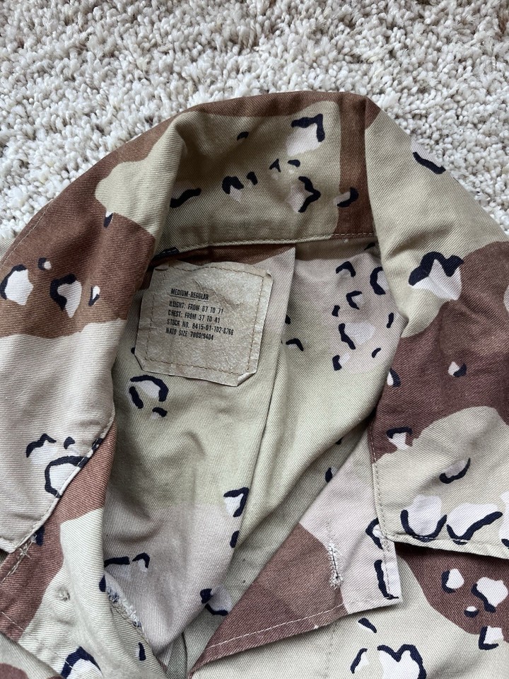 US Army Desert Storm BDU's Chocolate Chip Camouflage Jacket/Trousers ...