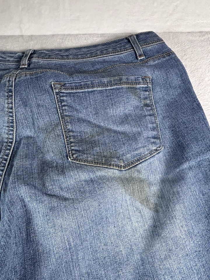 Bandolino Selene Capri Denim Jeans Women’s Missy Sz 16 Medium Wash Blue ...