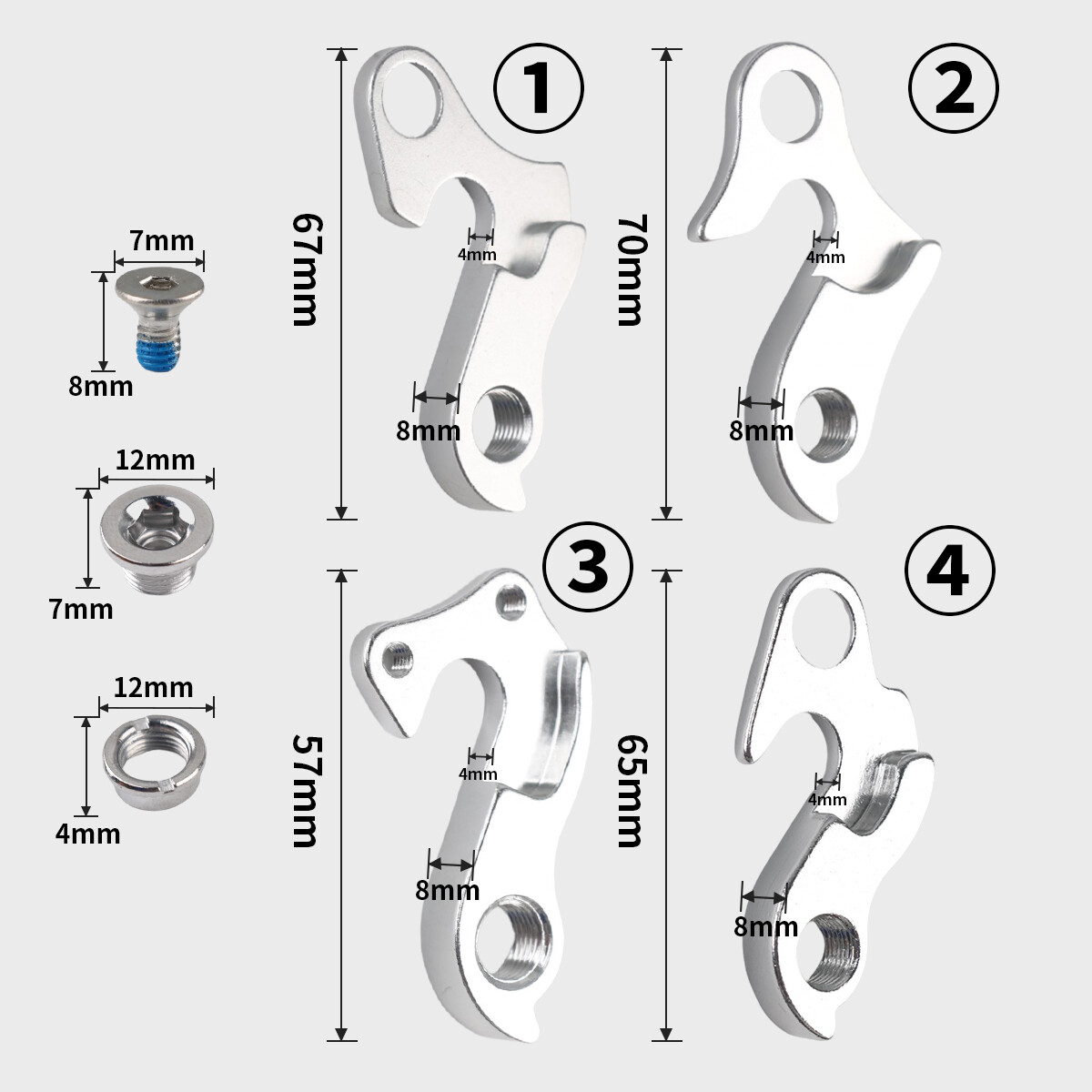 Rear Derailleur Hanger Gear Vulcan Carrera Subway Vengeance Kraken ...