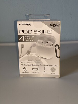 POD Skinz - Protective Silicone Kit for Apple Airpods - Gray & White ...