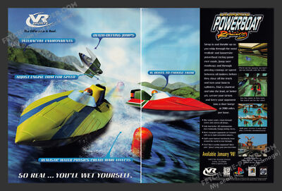 1990s VR Sport Powerboat Rally Print Advertisement 2 Page Video Game Ad ...