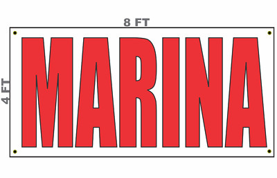 MARINA Banner Sign 4x8 | eBay