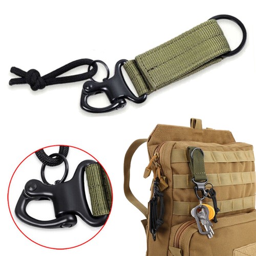 Tactical Belt Buckle Molle Web Keychain Hook Carabiner Key Holder ...