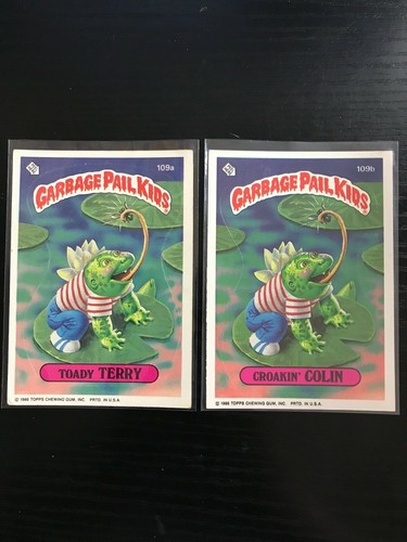 1986 Topps Garbage Pail Kids Series 3 Toady Terry 109a & Croaking ...