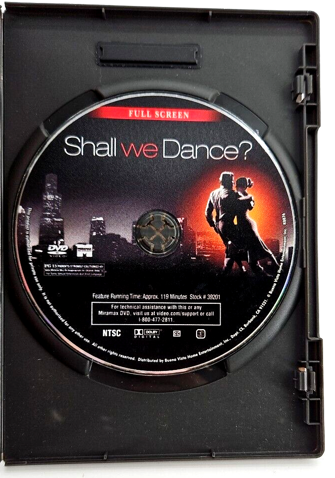 Shall We Dance DVD Video Movie Richard Gere Jennifer Lopez Full Screen | eBay
