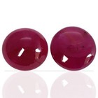 Natural Blood Red Ruby 7mm Round Cab Pair 4.08cts Unheated Madagascar ...