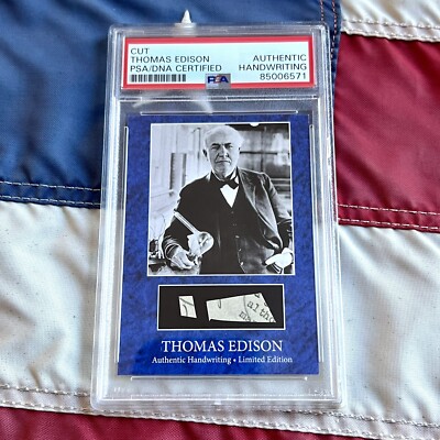 Thomas Edison Cut Handwritten Word Removed From an Autograph Letter ...