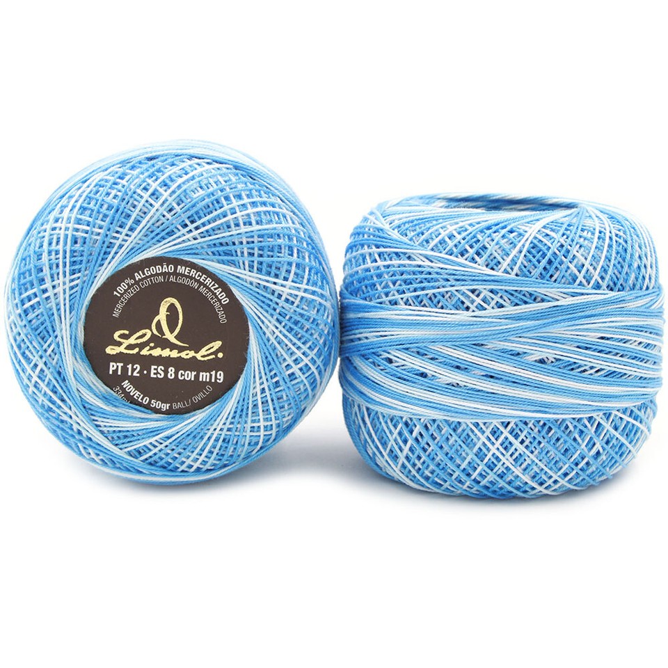 Limol Size 12 Multicolor 50 Grs 100% Mercerized Crochet Thread Cotton ...