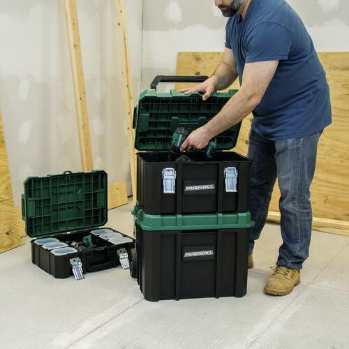 21" Heavy Duty 6 Removable Inserts Deep Tool Box Stackable Storage ...