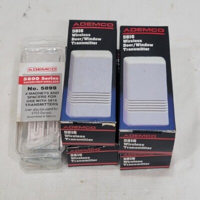 New Ademco 5816 Wireless Door Window Transmitter & 5899 4 Magnets Home ...