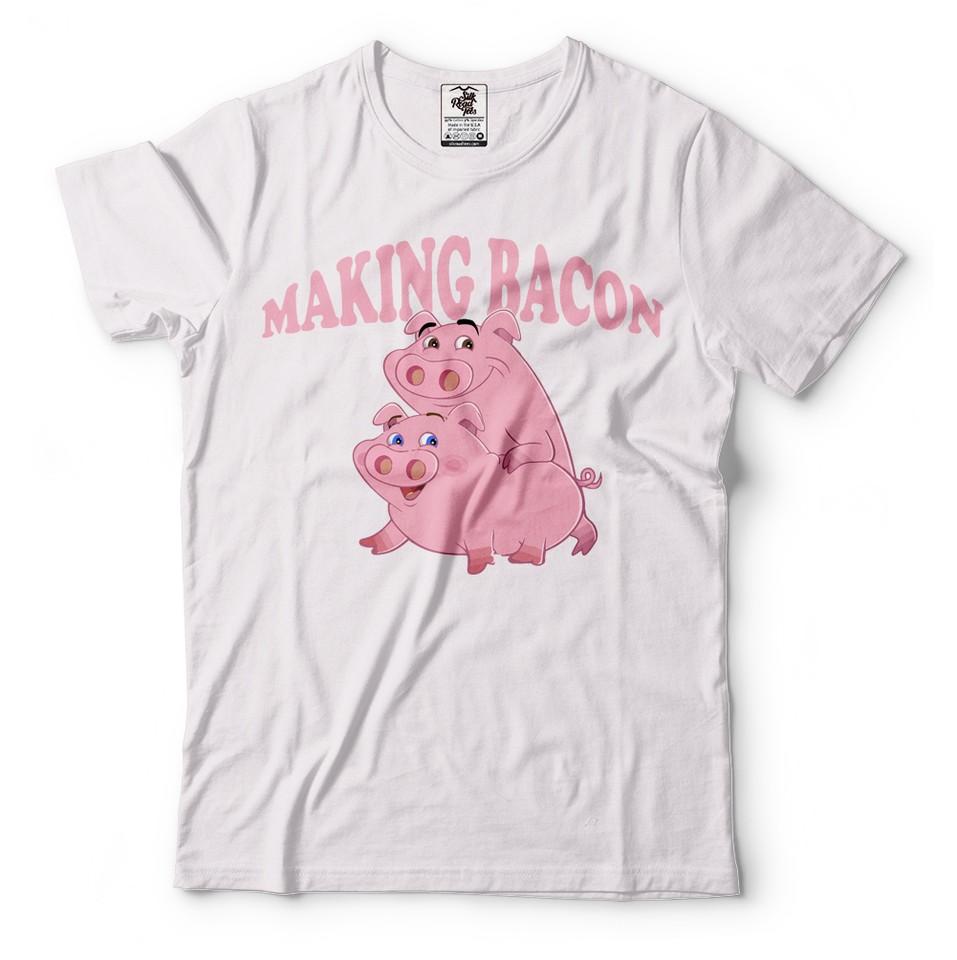 Making Bacon Pig Funny T-shirts Cool Bacon T-shirts Funny Tees | eBay