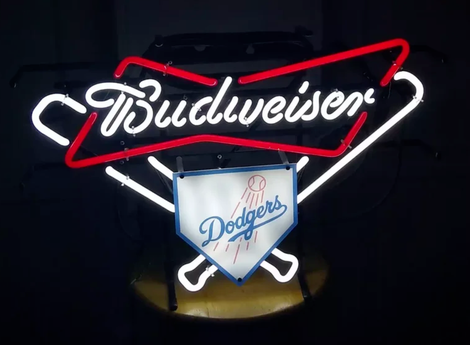 Los Angeles Dodgers Beer Neon Sign 19x15 Home Bar Pub Store Wall Decor ...