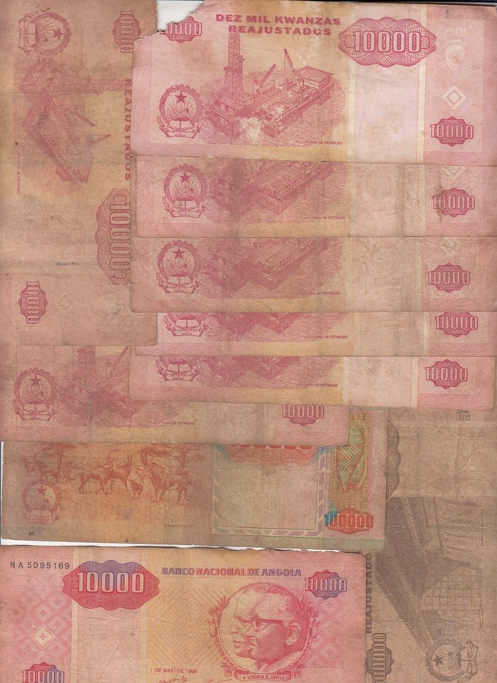 Angola, (Lot of 10) Old Issue, Banknotes With Faults/Damage, A26 | eBay