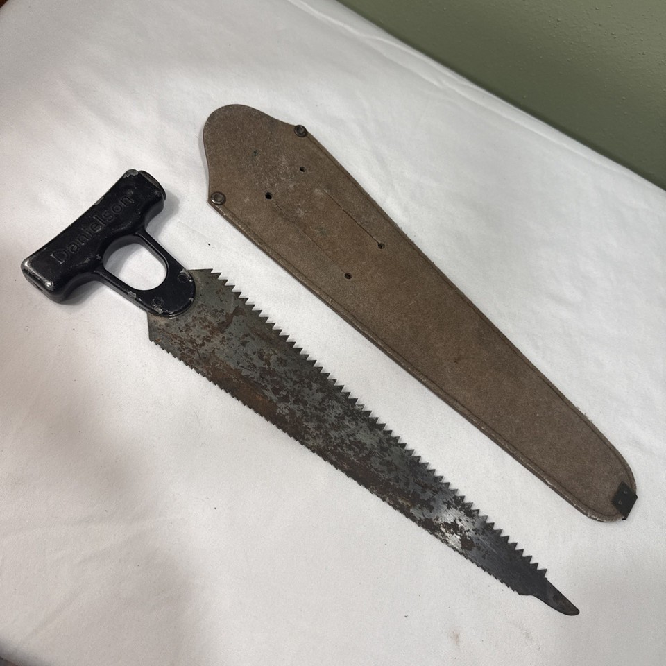 Vintage Danielson Pack Saw USA with Leather Sheath | eBay
