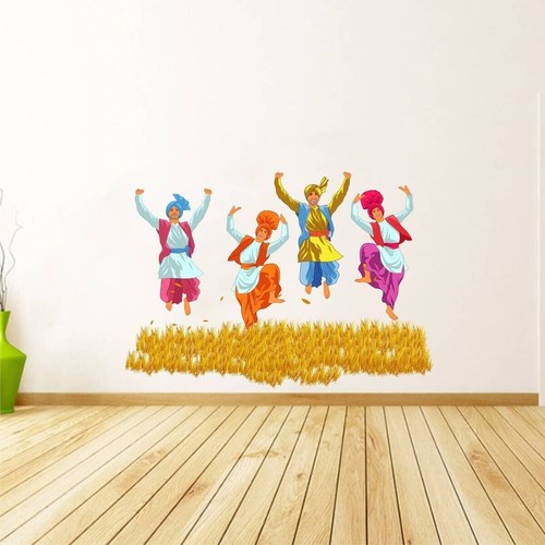 Punjabi Bhangra Dance Vinyl Wall Stickers Home Art Decor Decal Mural ...