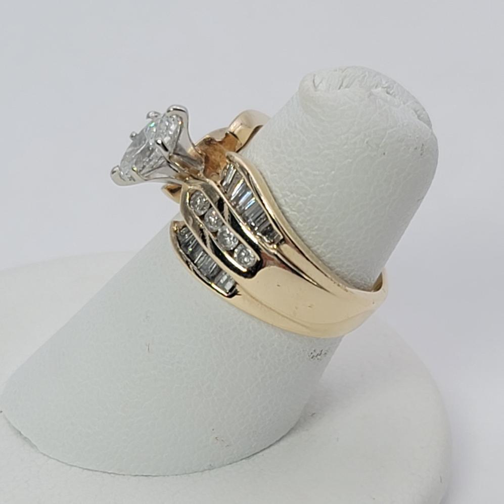 WOMEN'S 14K YELLOW GOLD .71CTW DIAMOND ENGAGEMENT RING (aee kp ...