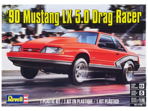 Revell Level 5 Model Kit 1990 Ford Mustang LX 5.0 Drag Racer 1/25 Scale ...
