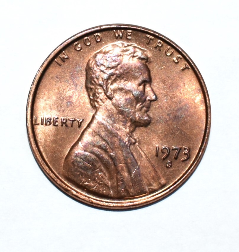 1973 S Penny DDO DDR Pillars, Broad Strike, Muti Error Red Uncirculated ...