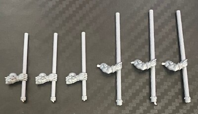 warhammer fantasy - x6 assorted beastmen banner carrier poles, unused ...