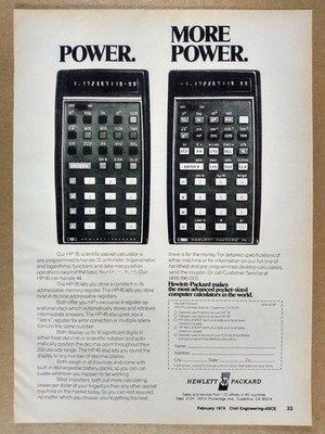 1974 Hewlett-Packard HP 35 45 Calculators vintage print Ad | eBay
