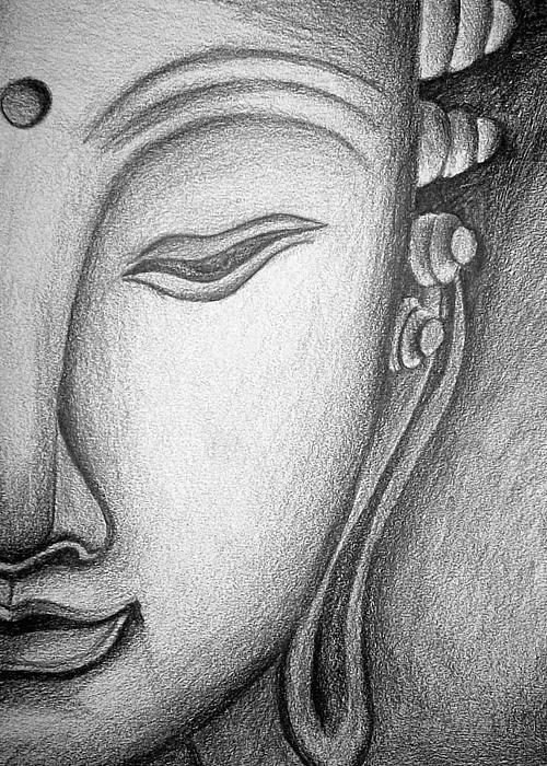 Simple Buddha Drawing Face