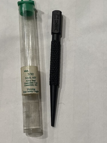 Greenfield Tool 2/32" Nail Set MADE IN USA Alloy Steel Cupped ...