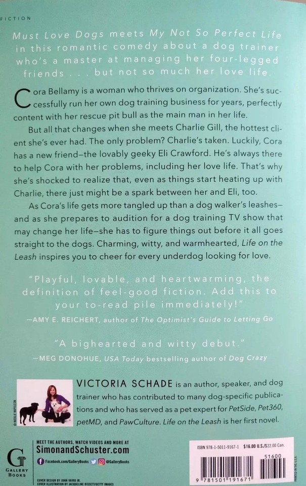 ARC Life on the Leash by Victoria Schade NEW ADVANCE READER COPY Book ...