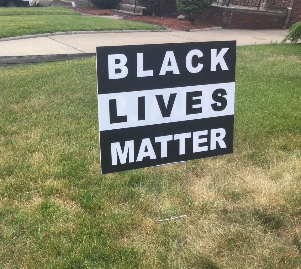 4 PACK: Black Lives Matter Yard Sign-- BLM, B.L.M. Protest Resist ...