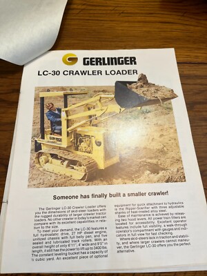 Gerlinger LC-30 Crawler Loader Brochure AMIL22 | eBay