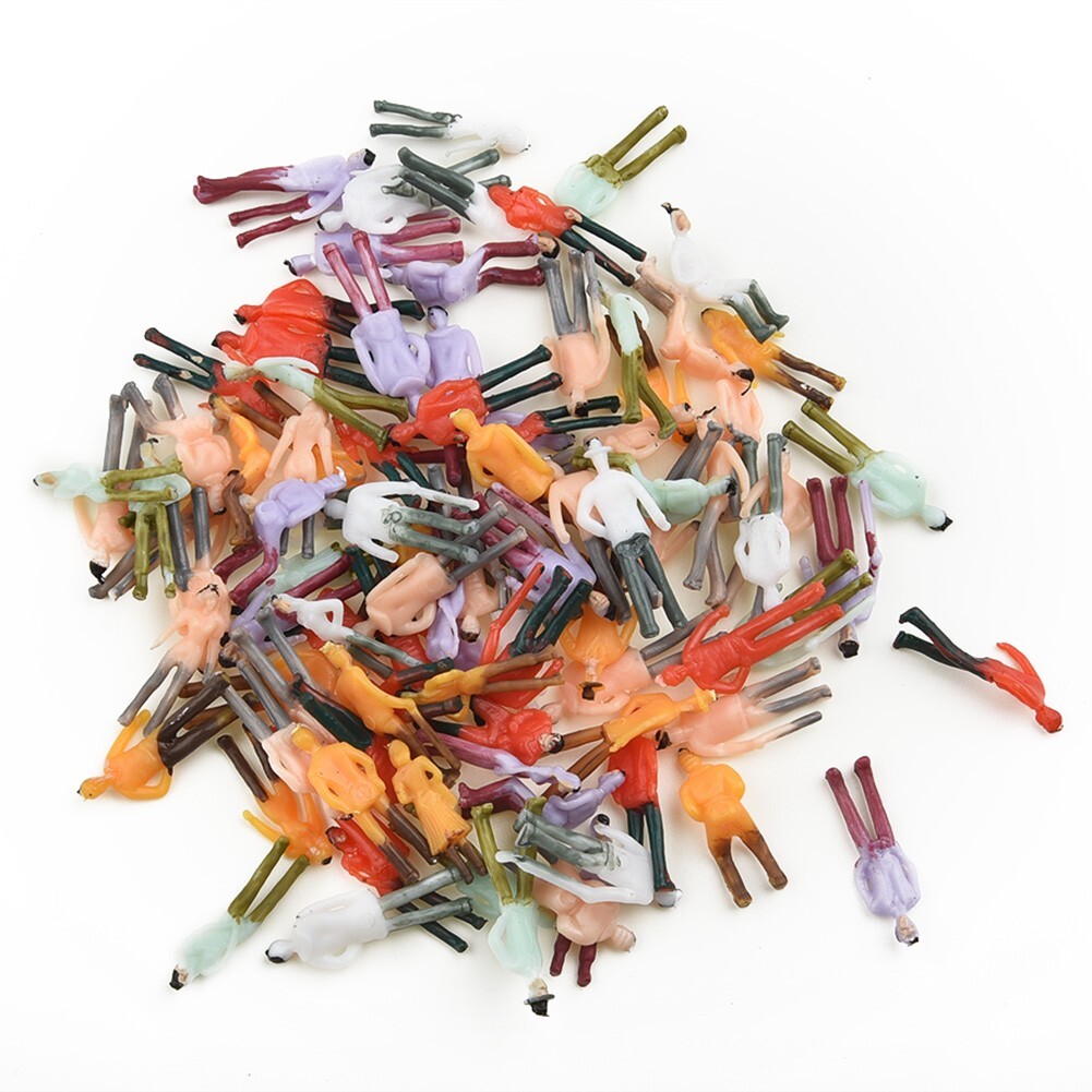 100 PCS 00 Gauge Railway Painted Train Model-Figures People Scale 1:75 ...