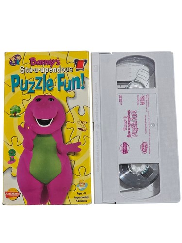 Barneys Stu-u-upendous Puzzle Fun Vhs Purple Dinosaur Preschool Vtg | eBay