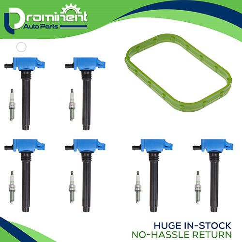6 Performance Ignition Coil & 6 NGK Spark Plug & manifold gaskets for ...
