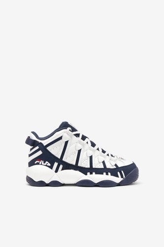 FILA Unisex Kids' Stackhouse Spaghetti Basketball Shoes White/Fila Navy ...