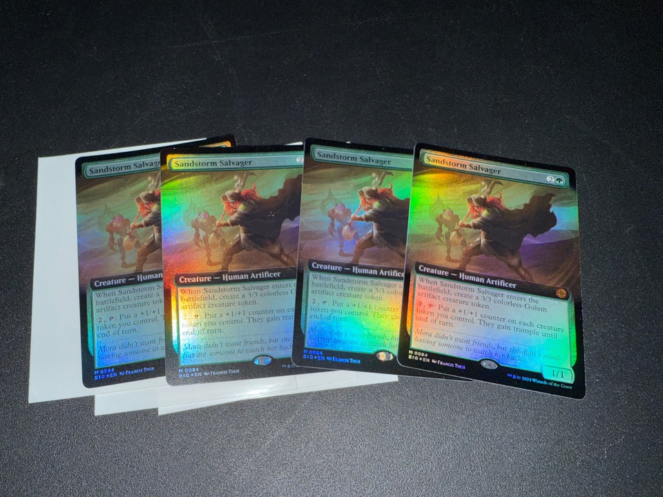 4 x MTG - Sandstorm Salvager - Extended Art - Foil - BIG - Magic the ...