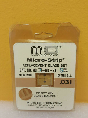 Micro Electronics MS1-RB-31S (Lot of 5) Micro-Strip Replacement Blade ...