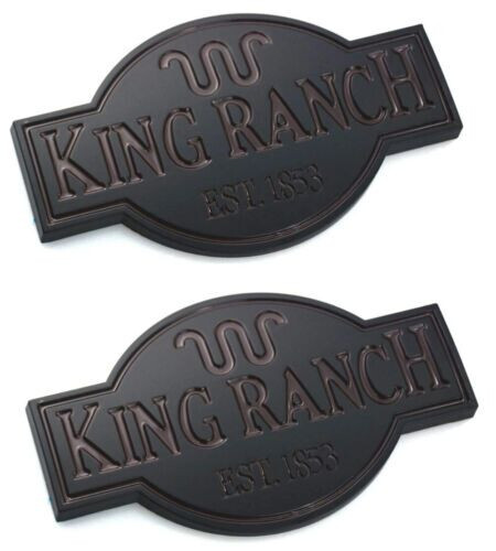 2Pcs King Ranch Emblems 3D Side Fender Door Rear Tailgate Badge ...