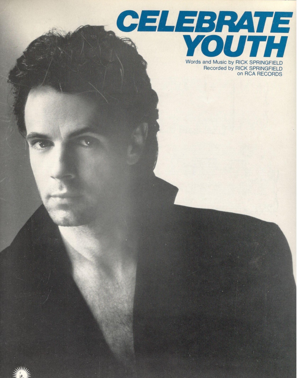 RICK SPRINGFIELD "CELEBRATE YOUTH" SHEET MUSIC-PIANO/VOCAL/GUITAR ...