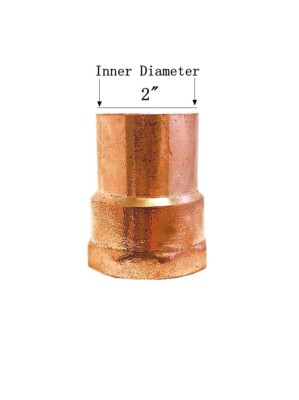 Libra Supply 2 inch, 2'', 2-inch Copper Female Fitting Adapter FTG x ...