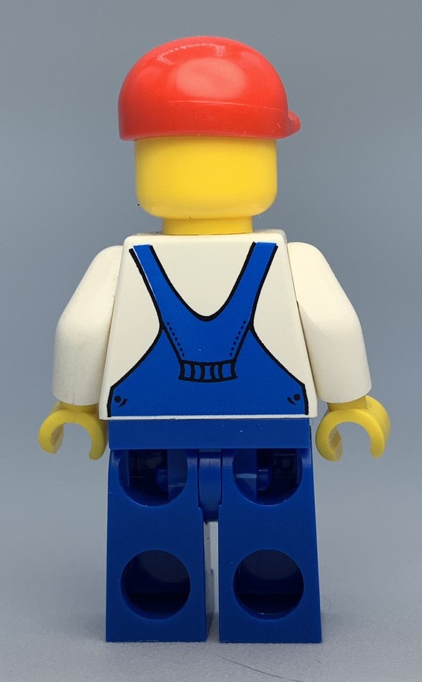 Lego hol019 BLUE OVERALLS, RED CAP Holidays Minifigure FAST SHIPPING ...