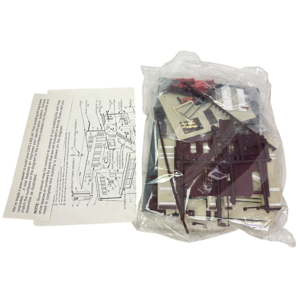 Life Like Trains Fire Engine House Hampden #46 Model Kit HO Scale ...